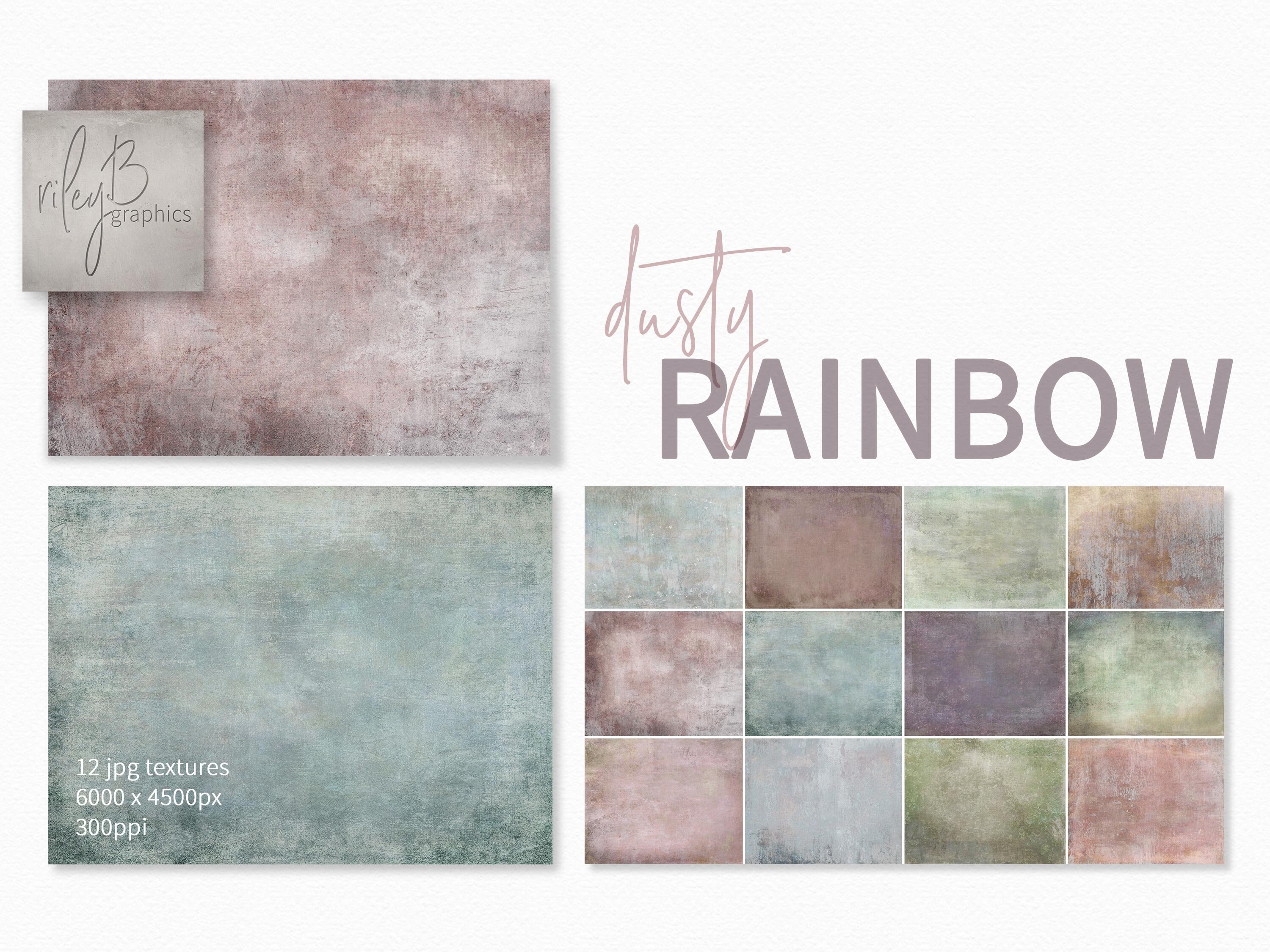 Dusty Rainbow Textures Rainbow Color Textures Mixed Color - Etsy
