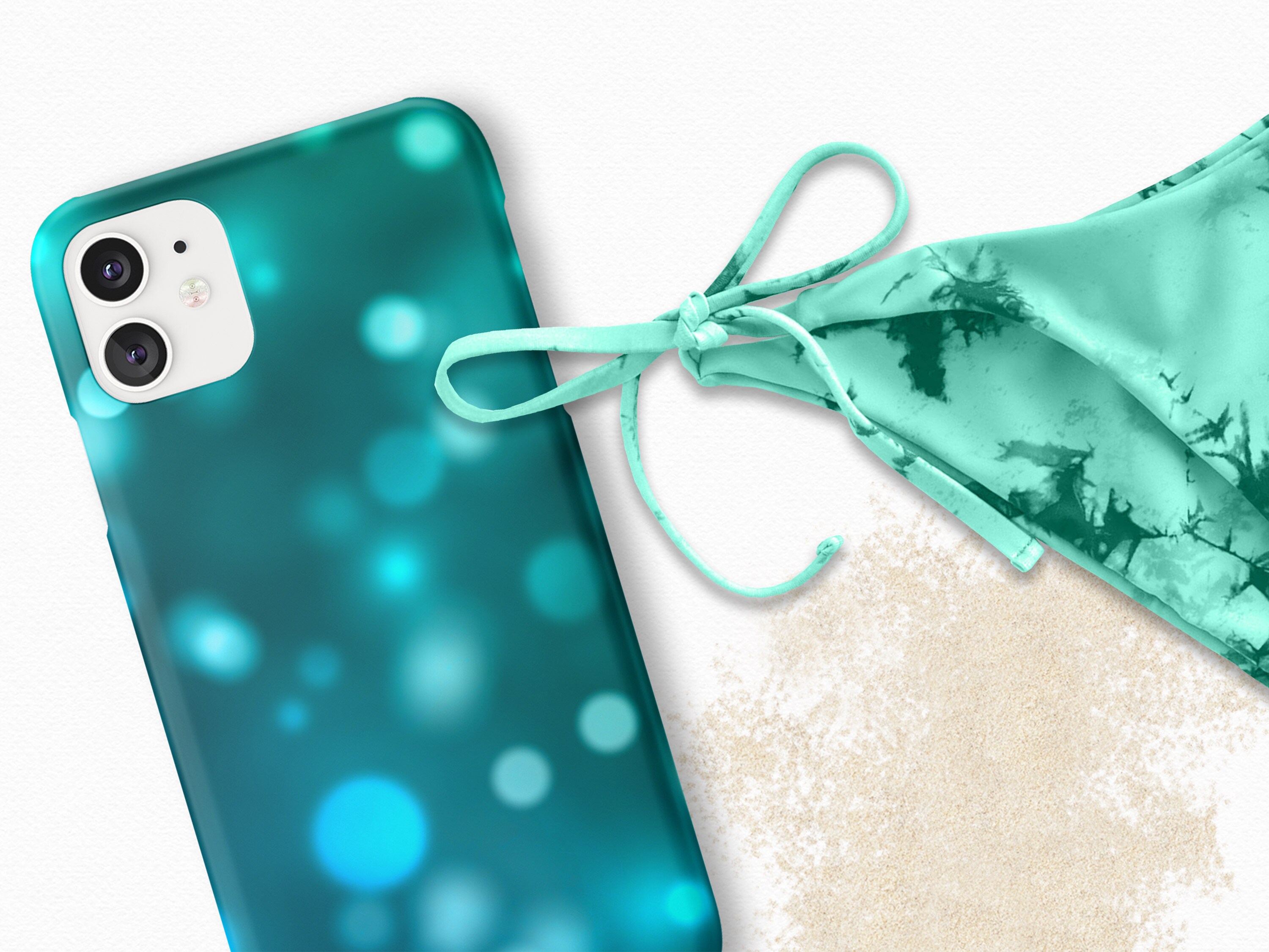 Ocean Bokeh – Aqua Blue Light Circles – Soft Blurred Sparkle Overlays ...