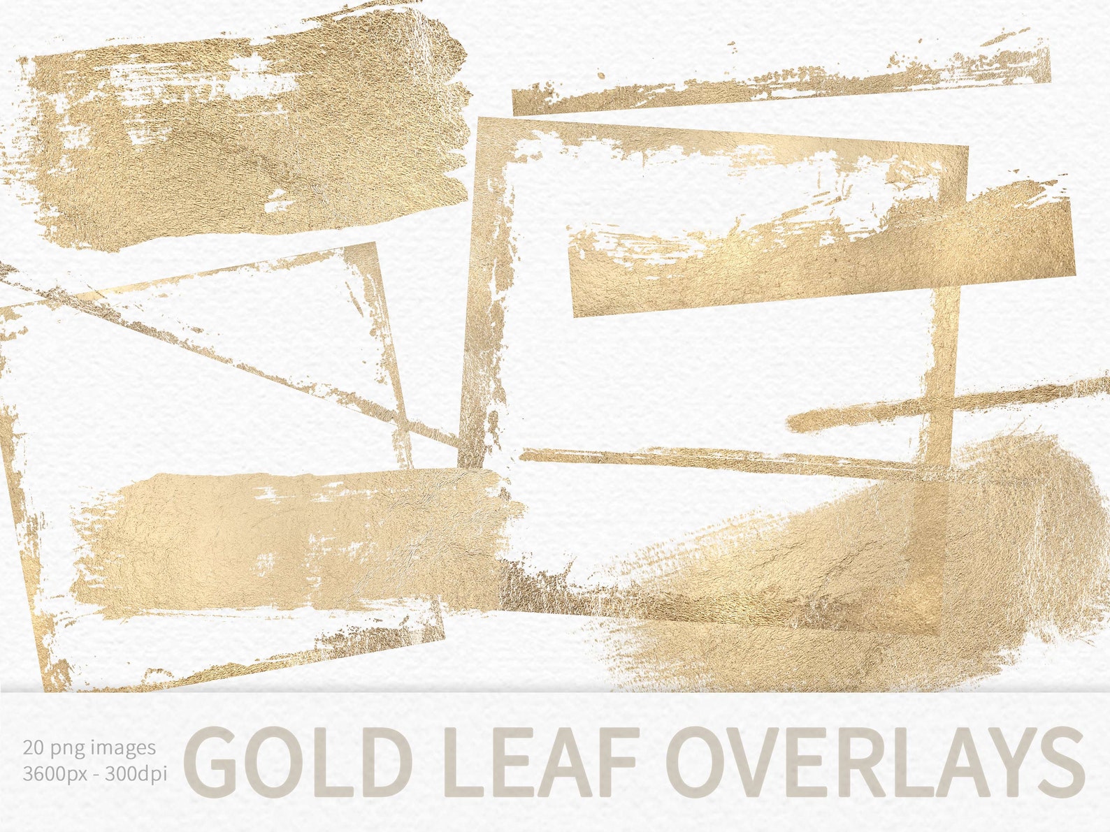 Gold Leaf Borders Overlay Clipart Gold Flake Edges - Etsy