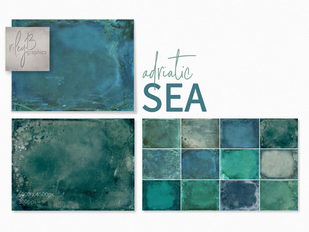 Adriatic Sea – Ocean Blue Green Textures – Coastal Marine Hues – Deep ...