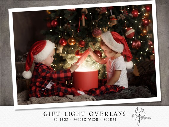 Gift Light Overlays Glowing Gift Lights Shining Lights - Etsy