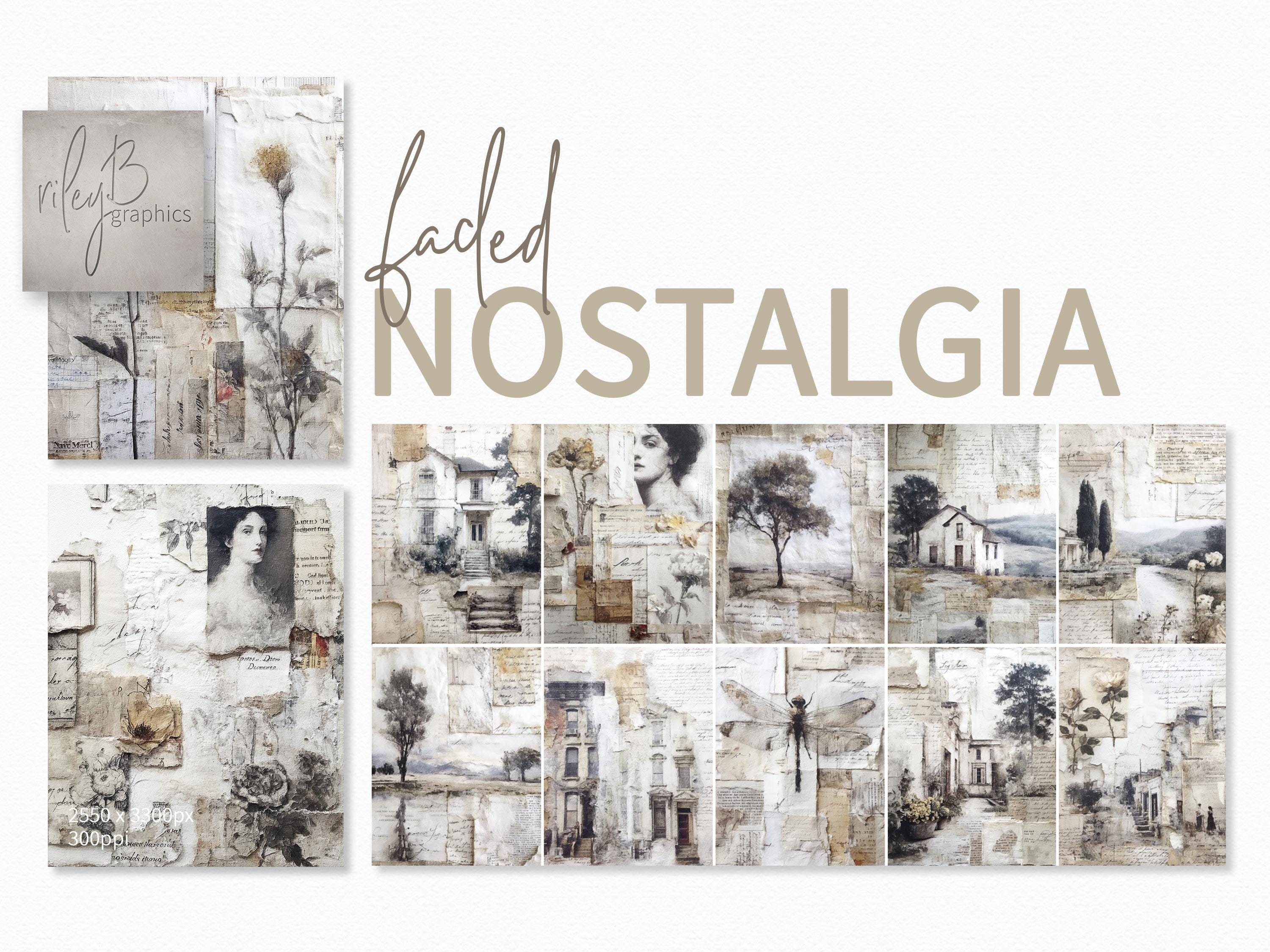 Faded Nostalgia – Vintage Neutral Collage Art – Aged Ephemera ...