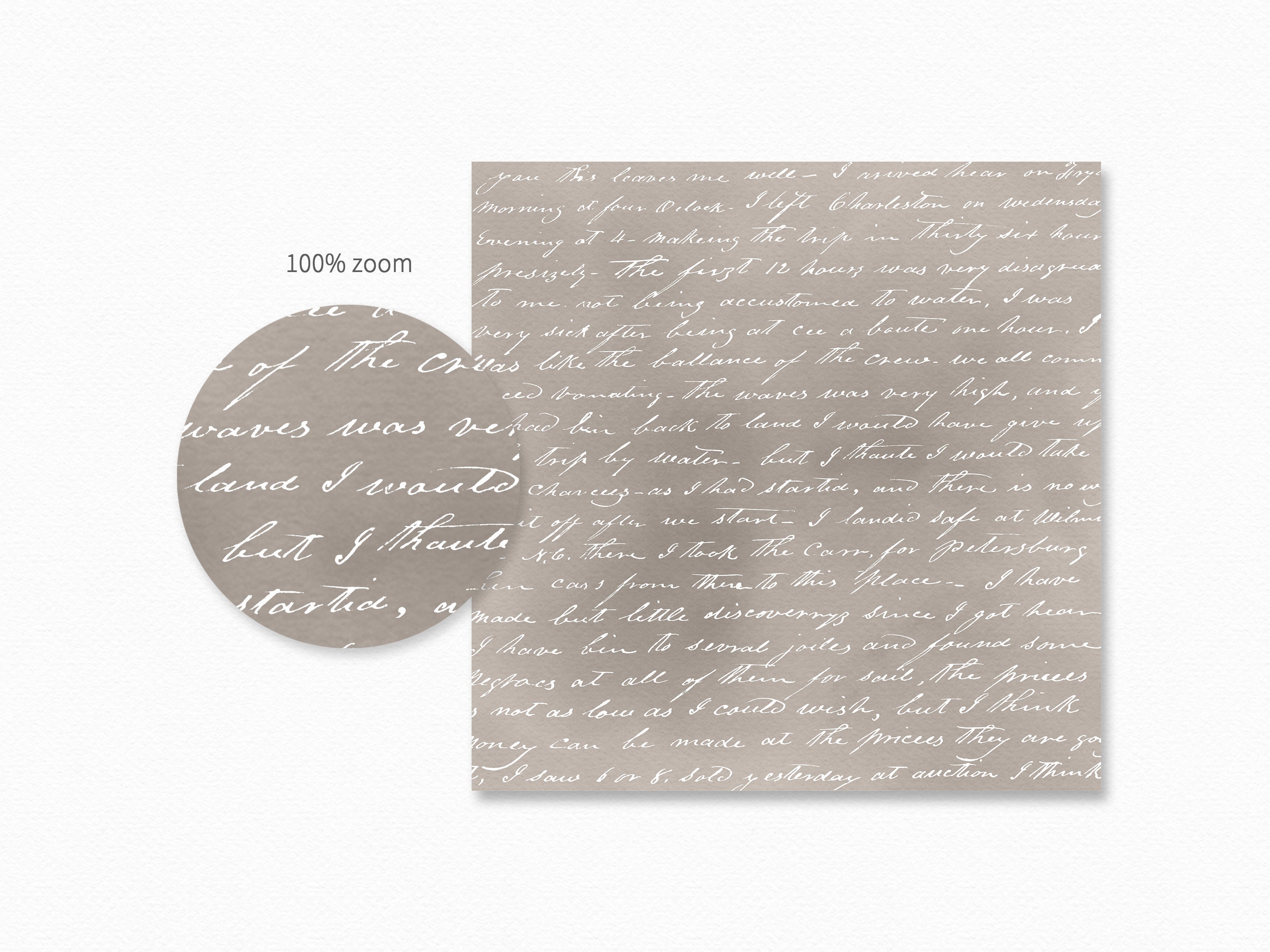 Neutral Shades and White Handwriting Digital Vintage - Etsy