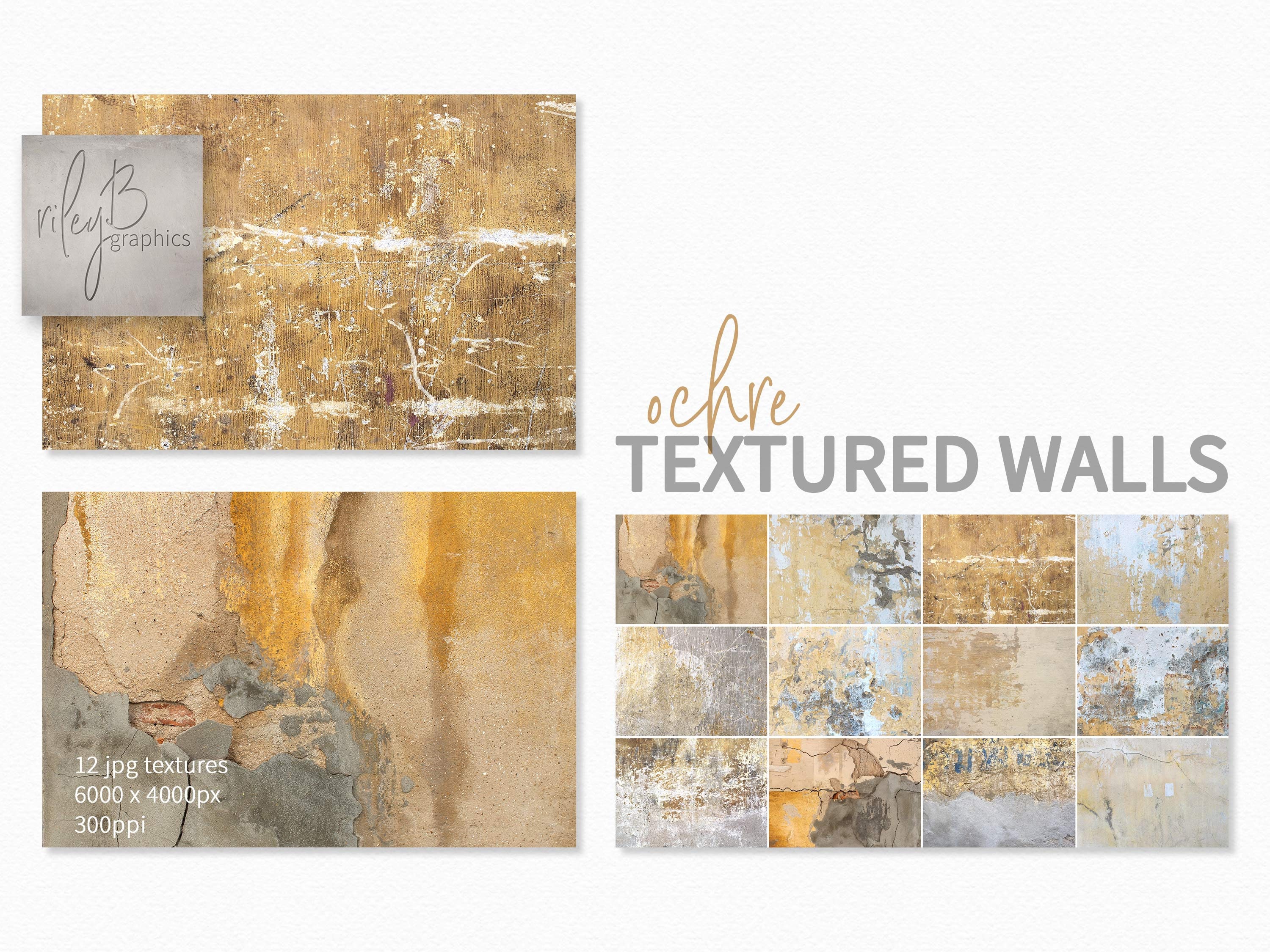Ochre Textured Walls Vintage Plaster Wall Textures Yellow - Etsy