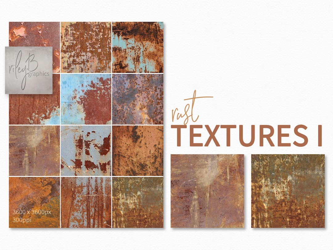 Rust Textures 1 – Weathered Metal Surface Backgrounds – Industrial ...