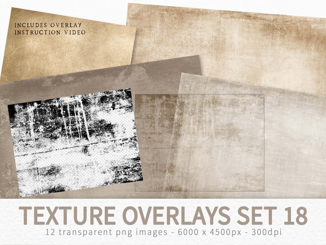 Texture Overlays Set 18 - Transparent Grunge Overlays - Texture ...