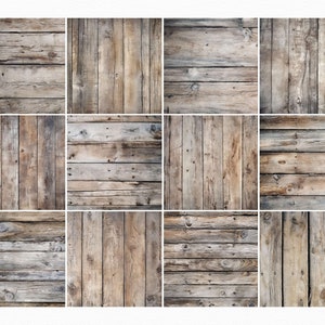 Grey Wood Digital Paintings - Light Grey Wood Textures - Reclaimed Wood ...