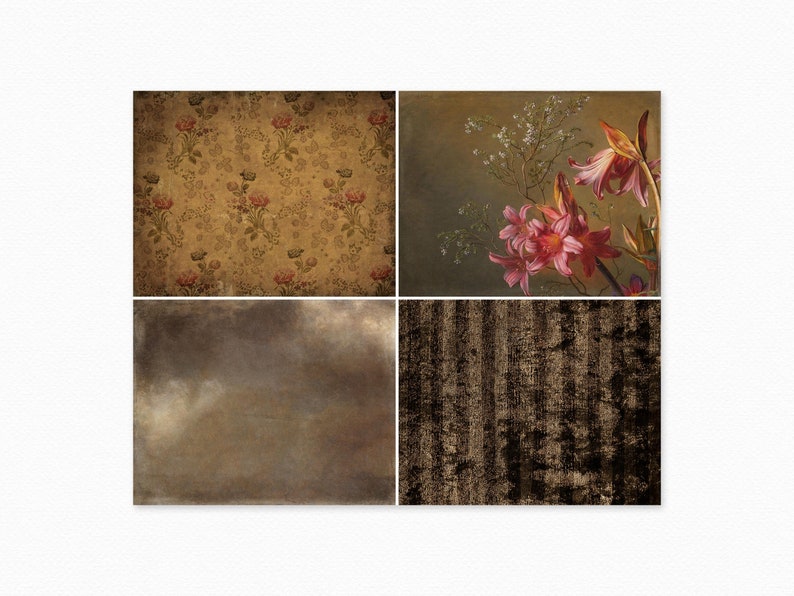 Old Masters Textures - Vintage Floral Textures - Grunge Velvet Stripes ...