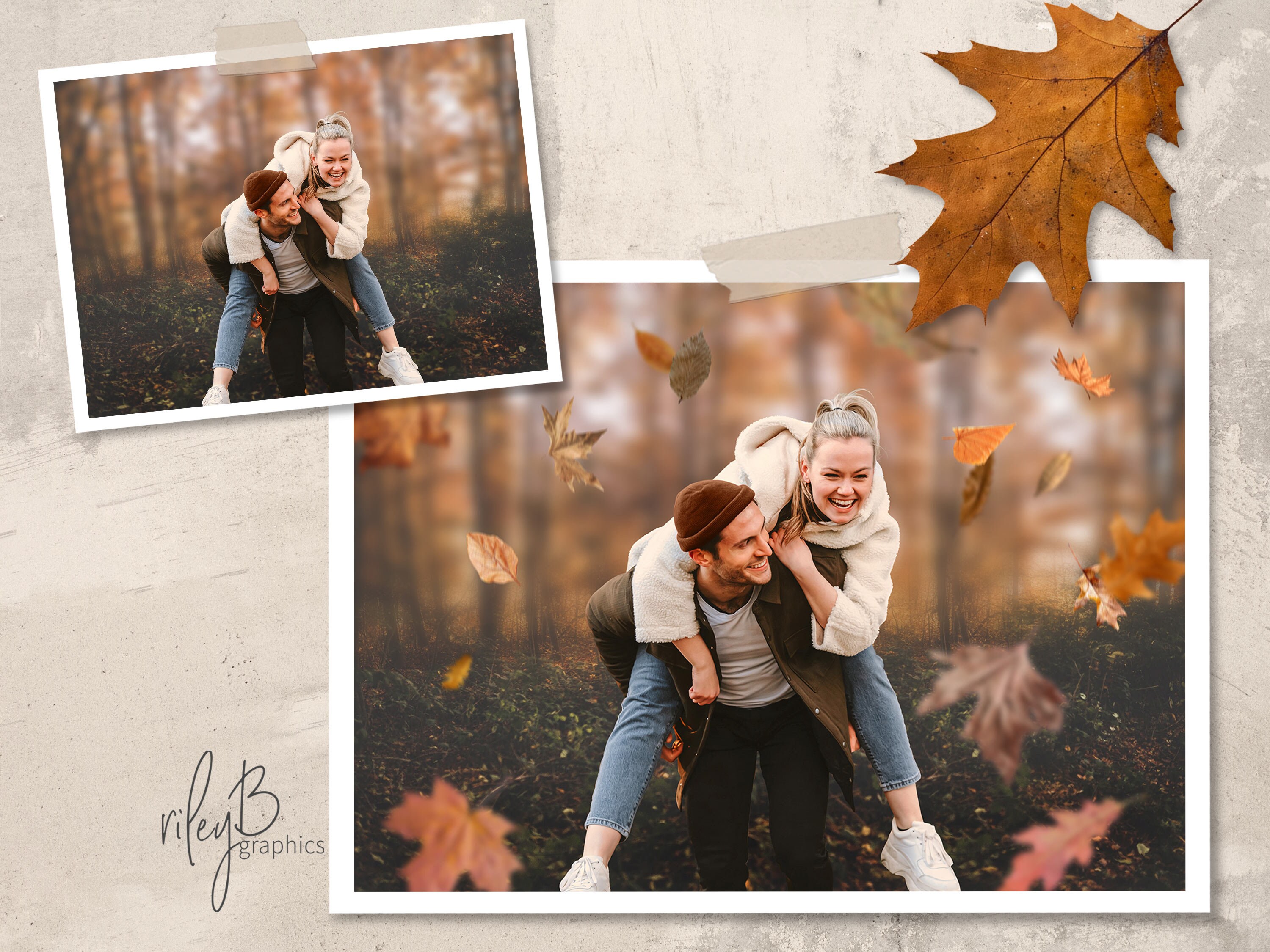 Autumn Leaves Overlays Falling Leaves Photo Overlays - Etsy