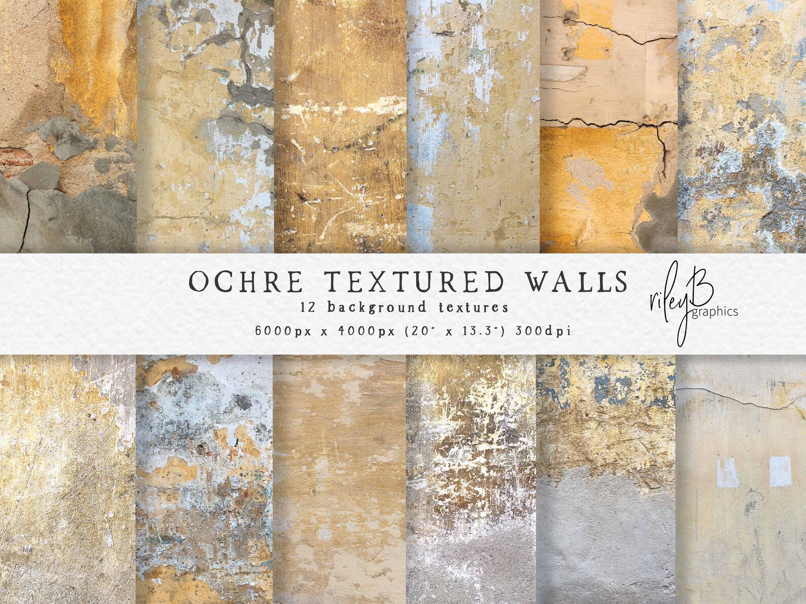 Ochre Textured Walls Vintage Plaster Wall Textures Yellow - Etsy
