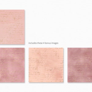 Shades of Blush and Gold Handwriting - Soft Grunge Script Layers ...