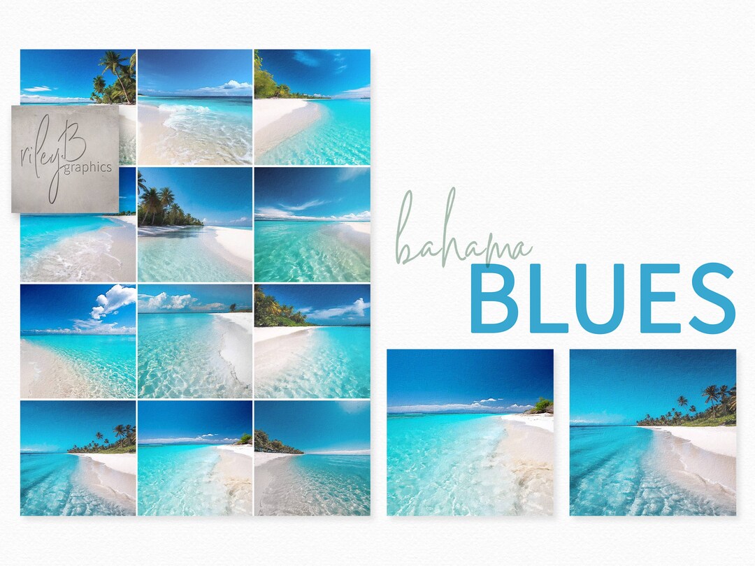 Bahama Blues Digital Paintings Digital Beach Scenes Beach Background ...