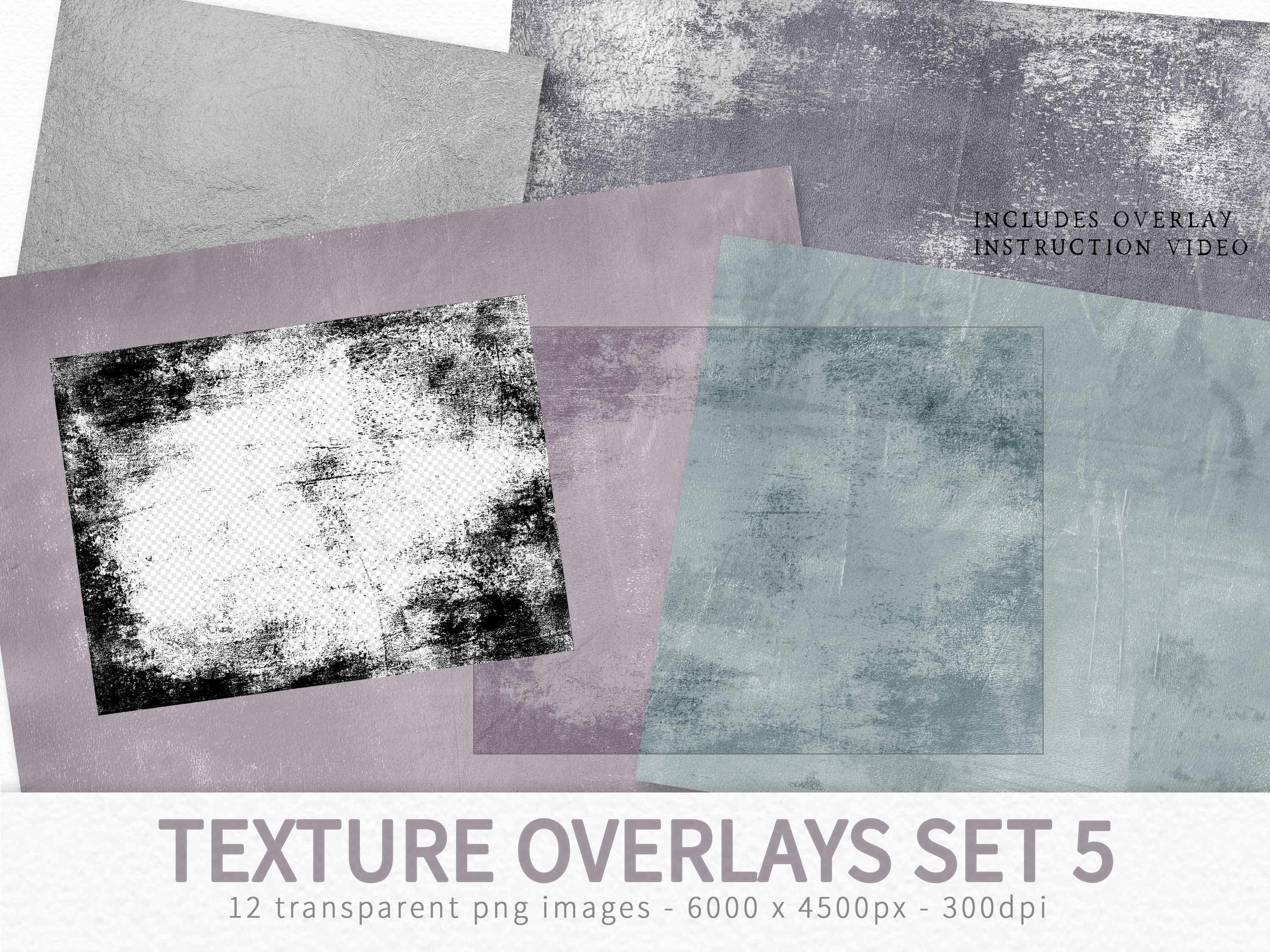 Texture Overlays Set 5 Transparent Grunge Overlays Texture - Etsy