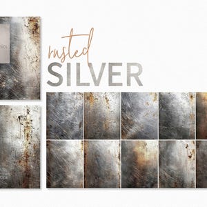 Rusted Silver Textures - Distressed Metal Surfaces - Weathered Steel ...
