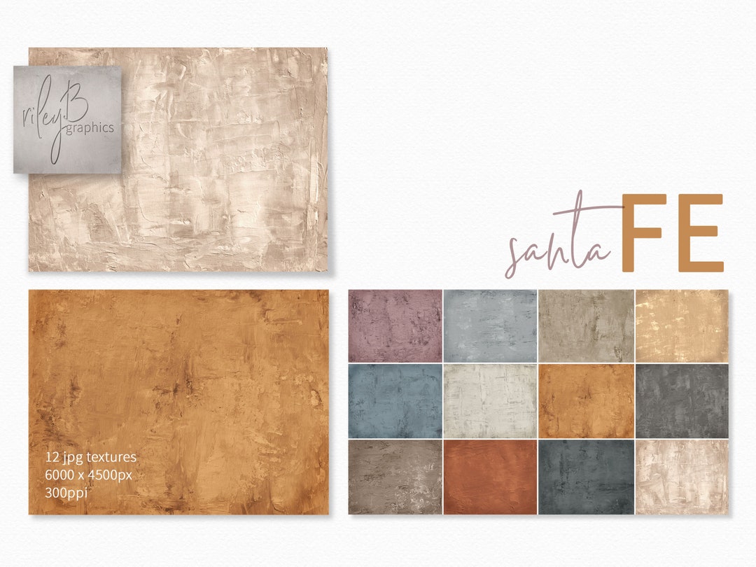 Santa Fe Textures - Colors of Sante Fe - Ochre Blue Pink Textured ...