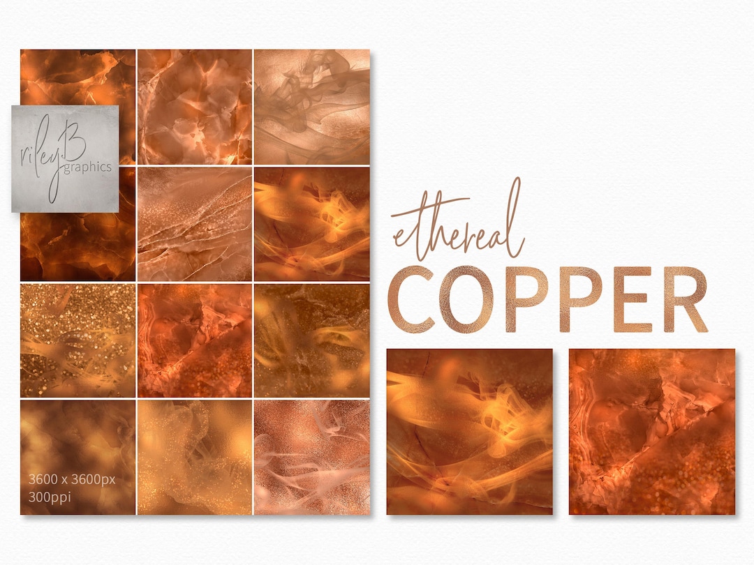 Ethereal Copper Backgrounds - Copper Marble - Luminous Copper - Whispy ...