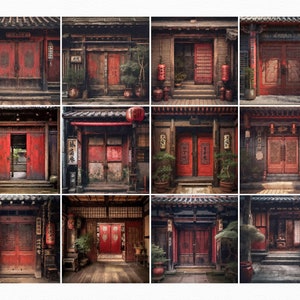 Japanese Doors – Traditional Red and Wooden Entryways – Vintage ...