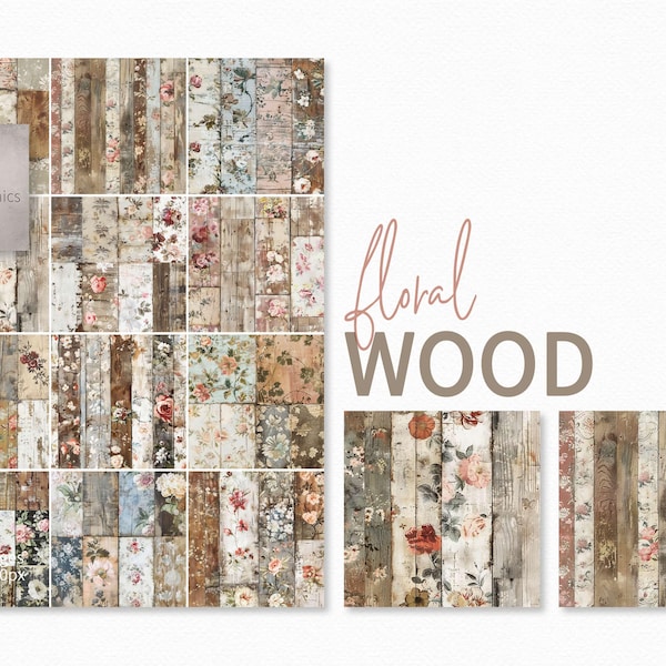 Floral Wood - Etsy