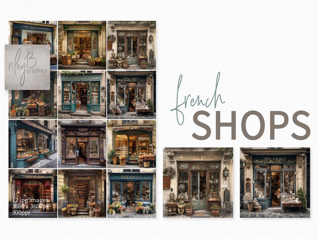 French Shops Paintings - French Stores Digital Paintings - Digital ...