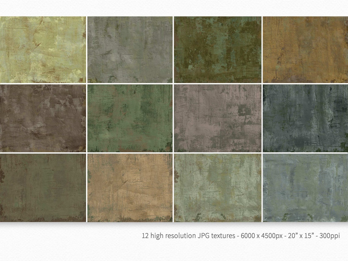 Forest Floor - Earthy Grunge Textures - Mossy Green and Brown ...