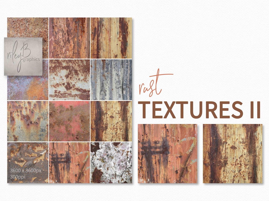 Rust Textures 2 - Rust Backgrounds - Rust Digital Papers - Rusted Metal ...