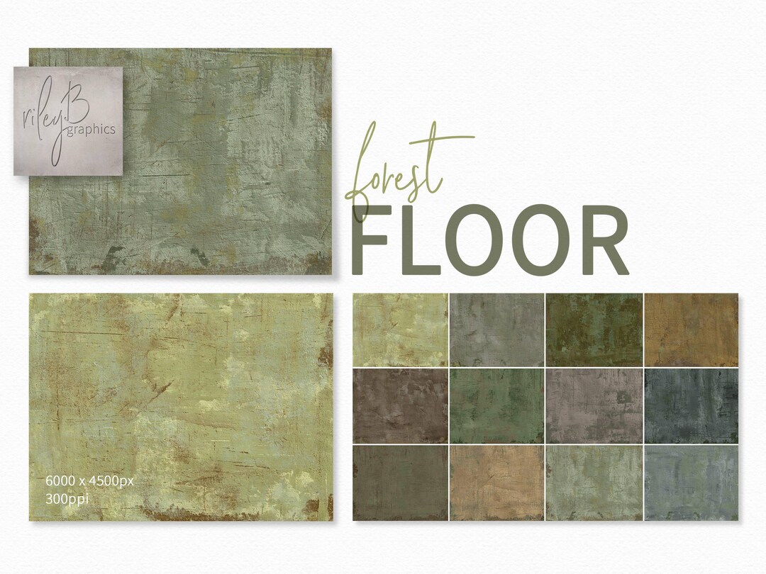 Forest Floor - Earthy Grunge Textures - Mossy Green and Brown ...