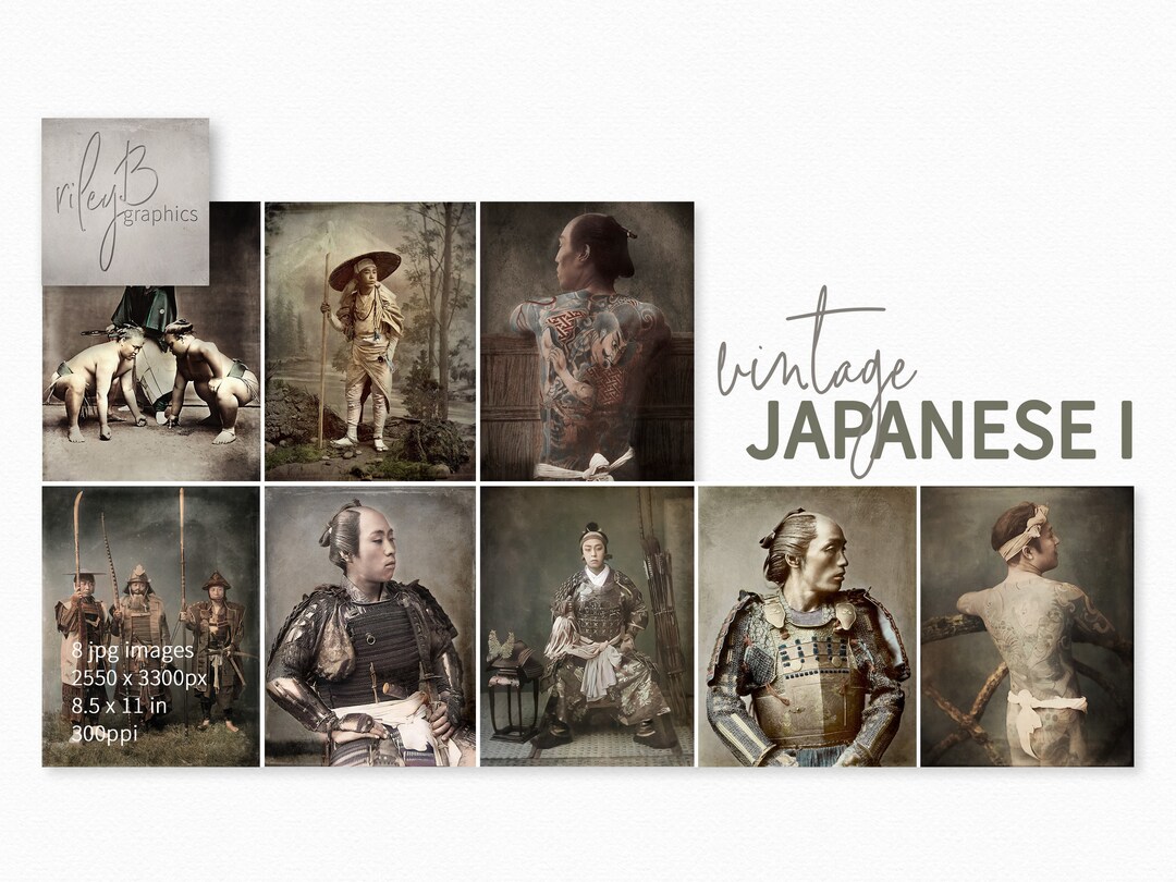 Vintage Japanese Images of Samurai and Sumo Wrestlers Vintage Japanese ...