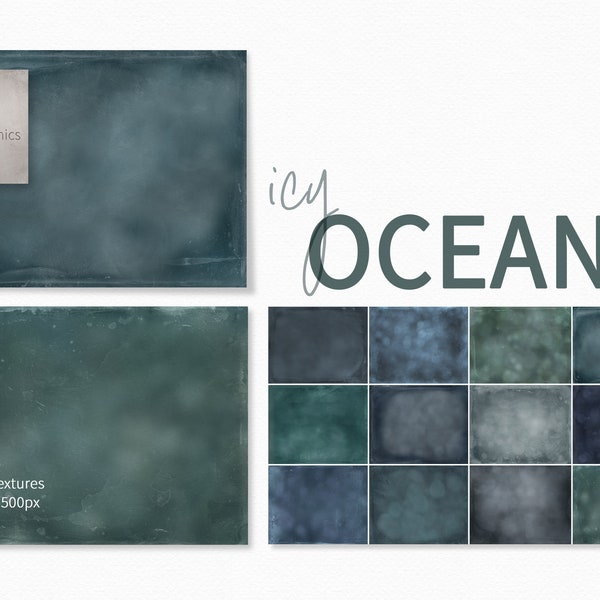 Icy Ocean Textures Cold Blue Backgrounds Fine Art - Etsy