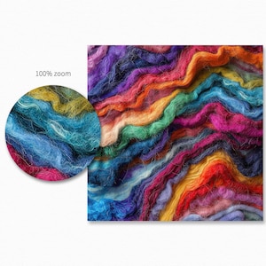 Vibrant Wool Abstracts - Colorful Fiber Art Backgrounds - Colorful Wool ...