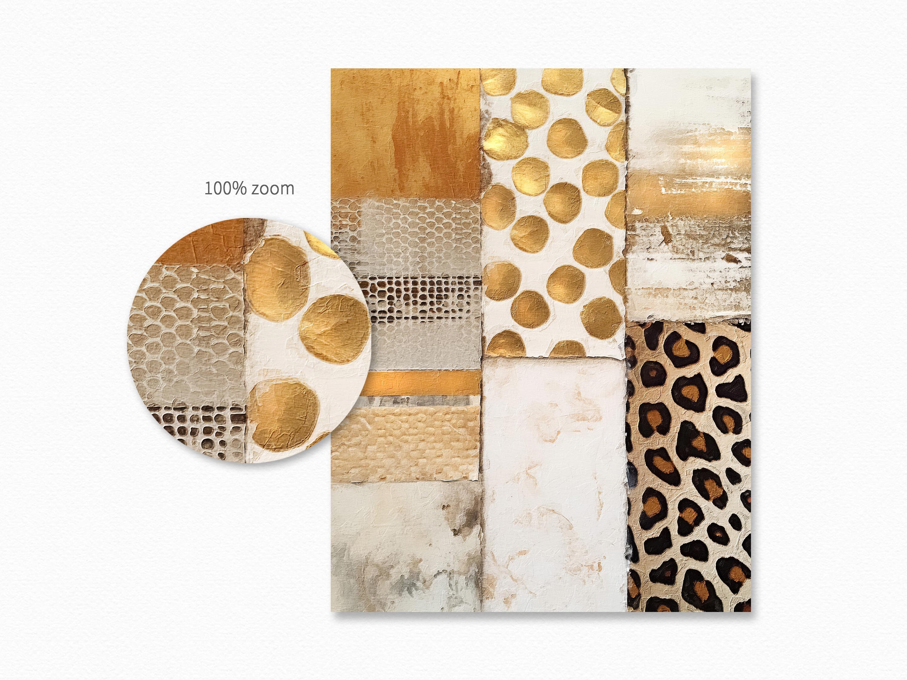 Golden Wildlife - Luxe Animal Prints - Distressed Gold Collage - Bold ...
