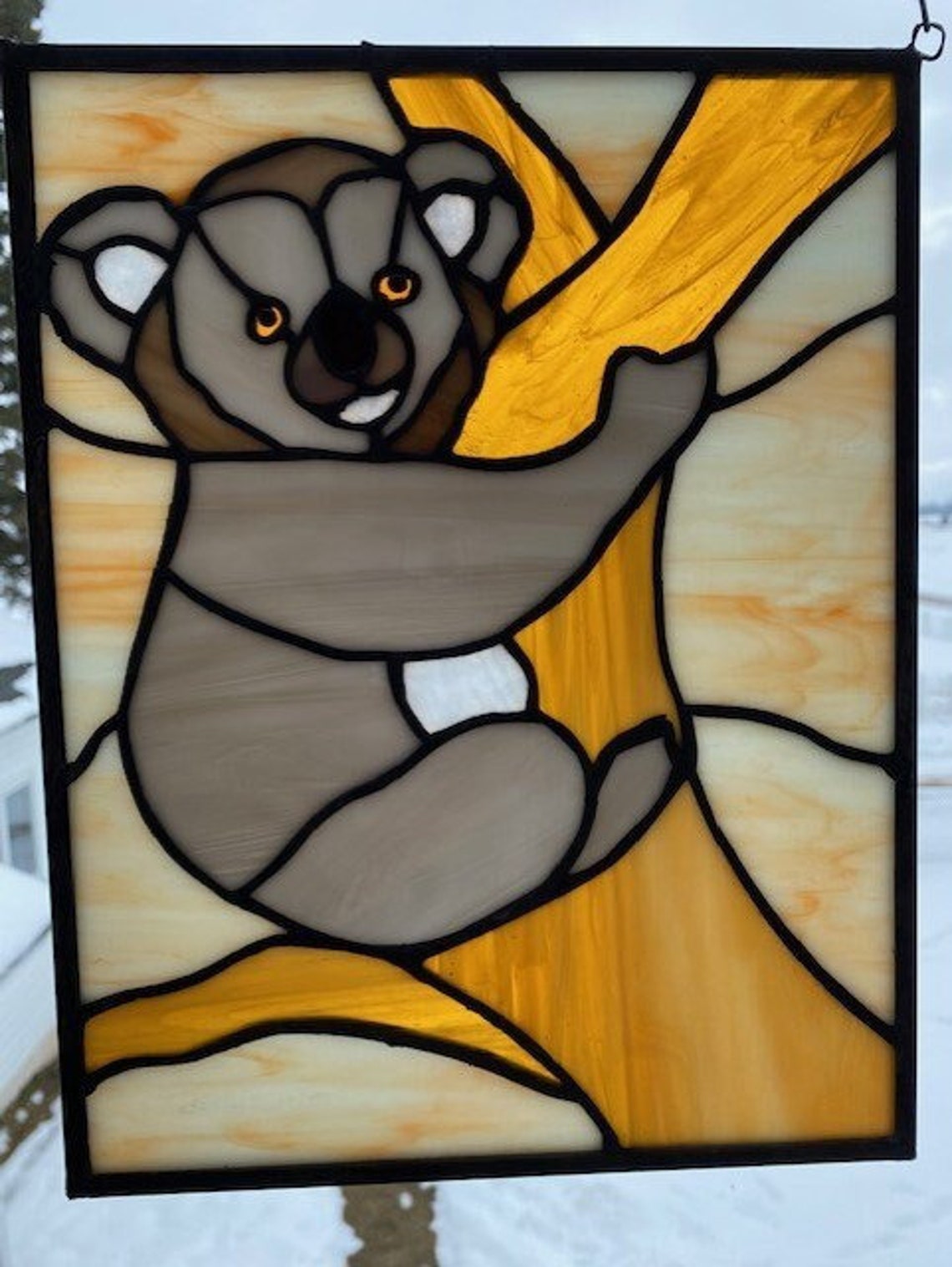 Adorable Stained Glass Koala Suncatcher Realistic Koala, Australia's ...