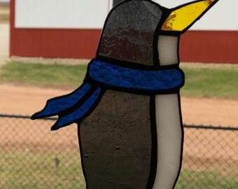 Stained Glass Penguin Suncatcher - Etsy