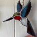 Colorful Stained Glass Hummingbird Suncatcher Shimmering - Etsy