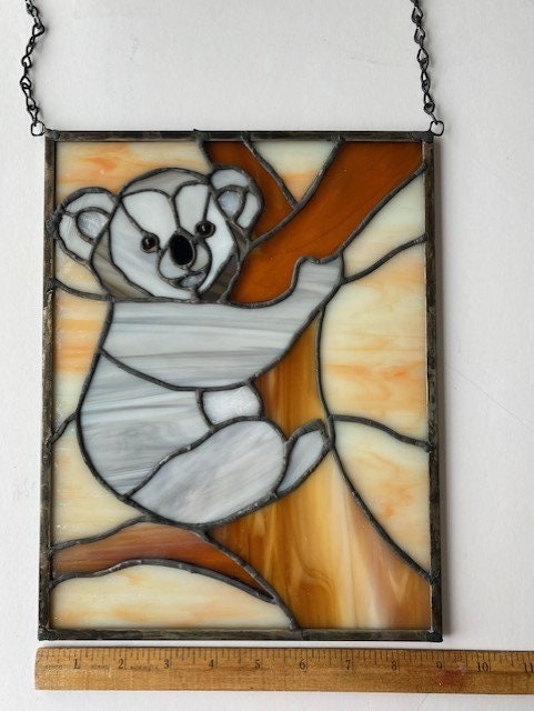 Adorable Stained Glass Koala Suncatcher Realistic Koala, Australia's ...