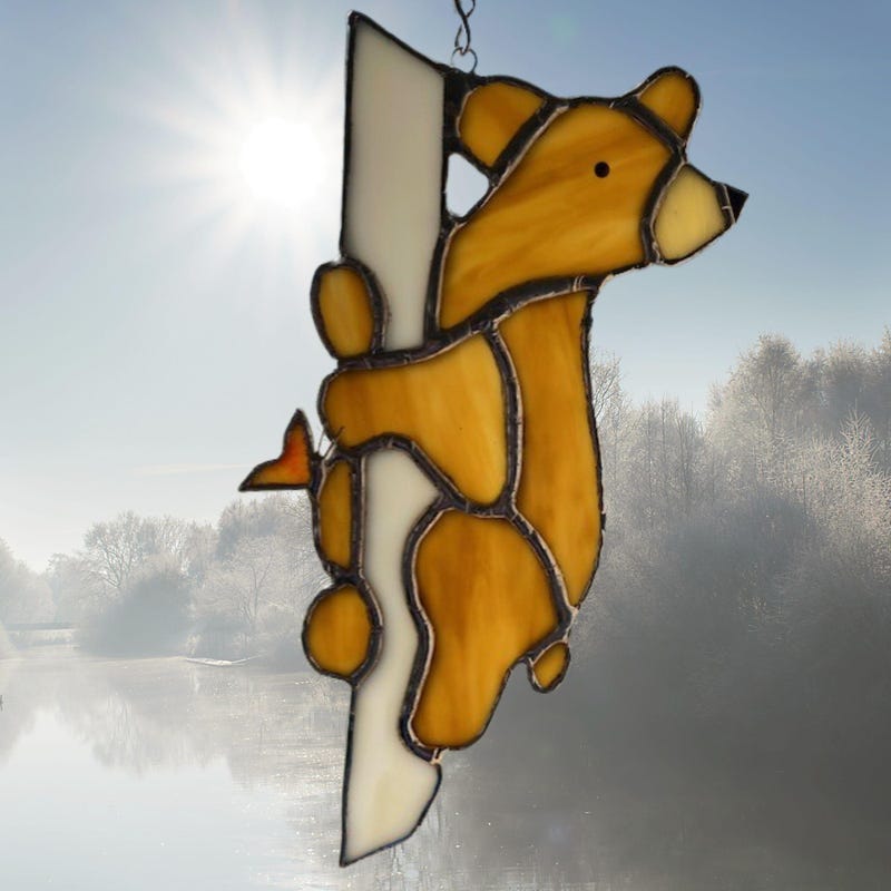 Stained Glass Bear - Etsy