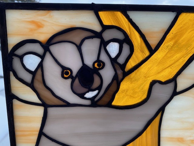 Adorable Stained Glass Koala Suncatcher Realistic Koala, Australia's ...