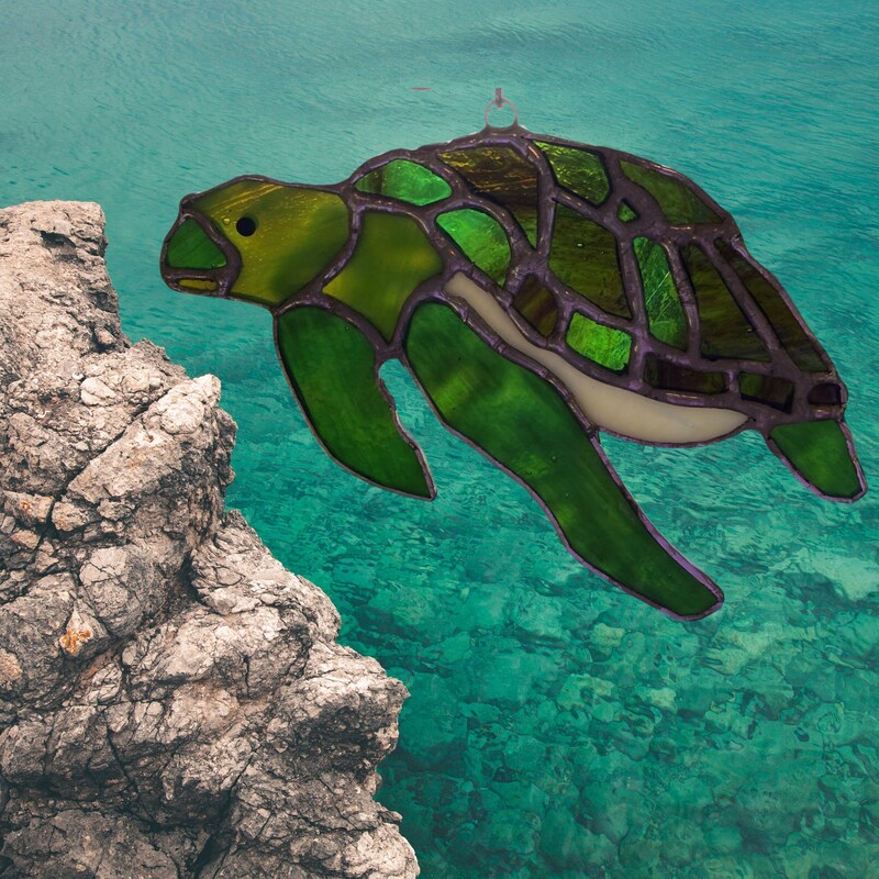 Turtle Stained Glass - Etsy