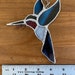 Colorful Stained Glass Hummingbird Suncatcher Shimmering - Etsy