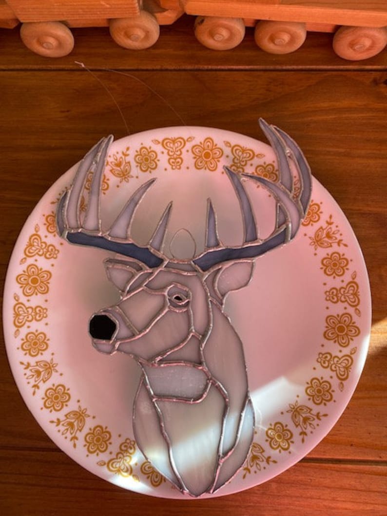 Rare White Buck Suncatcher Stained Glass Deer With Huge Rack - Etsy