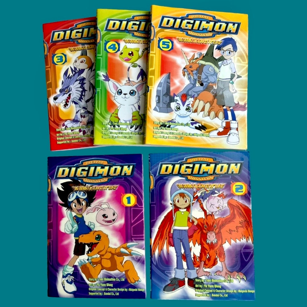 Digimon-04 Adventure Vol 1-5 Manga (used) Chuang Yi Rare Comic (english ...