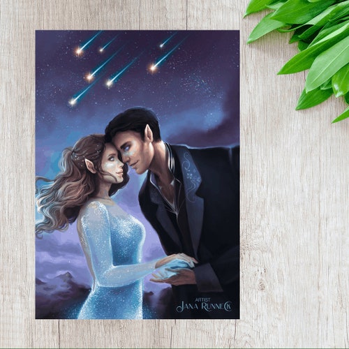 Art Print Rhysand & Feyre Starfall by Salome Todladze ACOC - Etsy