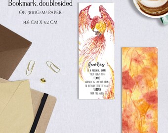 Phoenix Bookmark - Etsy