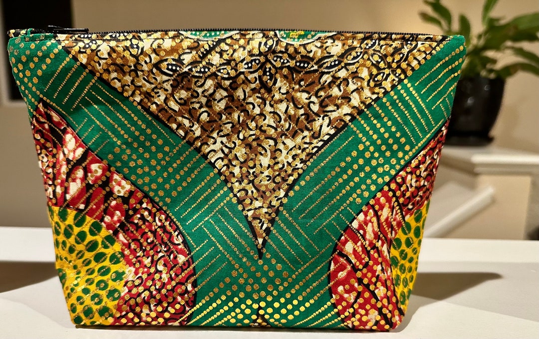 African Print Cosmetic Bag - Etsy