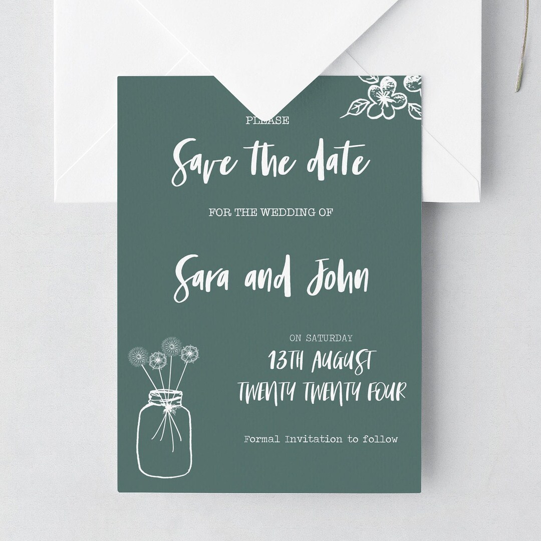 Little Parlour Save the Date Pretty Save the Date - Etsy