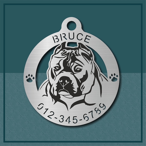 Personalized Custom Dog Tag Medallion for American Bully - Etsy