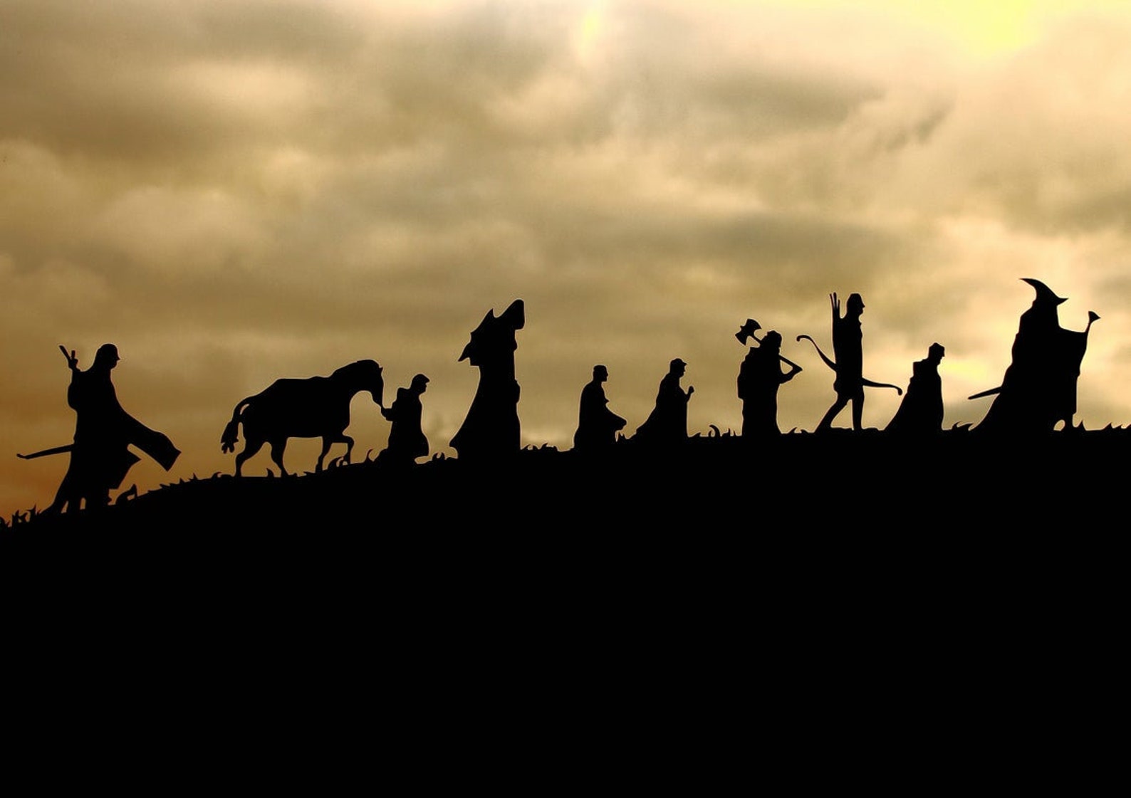 The Lord of the Rings Minimal Shadow Artwork Poster | Etsy