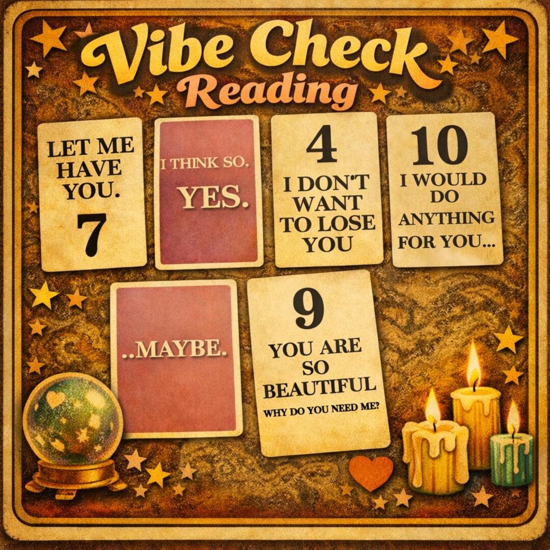 Vibe Check / 6 Vibe Cards From Your Person and Current Situation - 24 ...