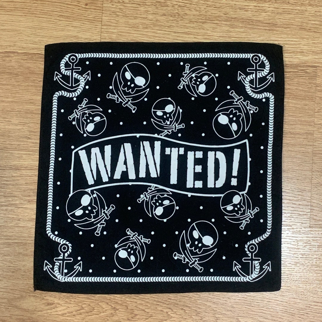 Vintage Pirate Art Handkerchief - Etsy