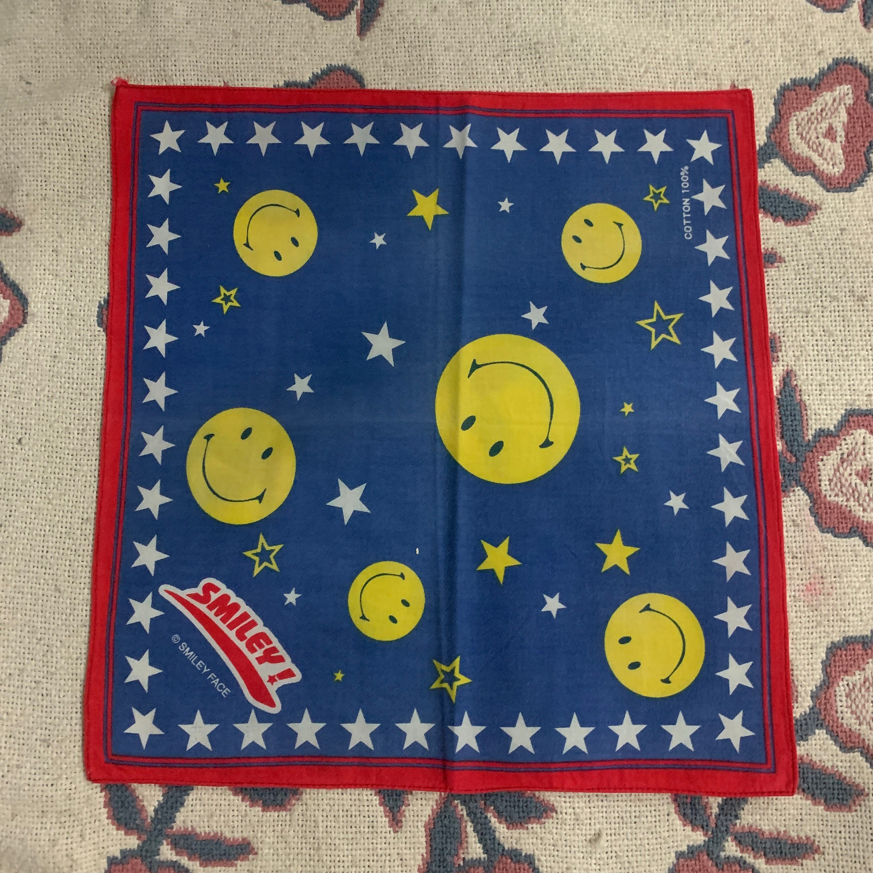 Vintage Smiley Face Handkerchief | Etsy