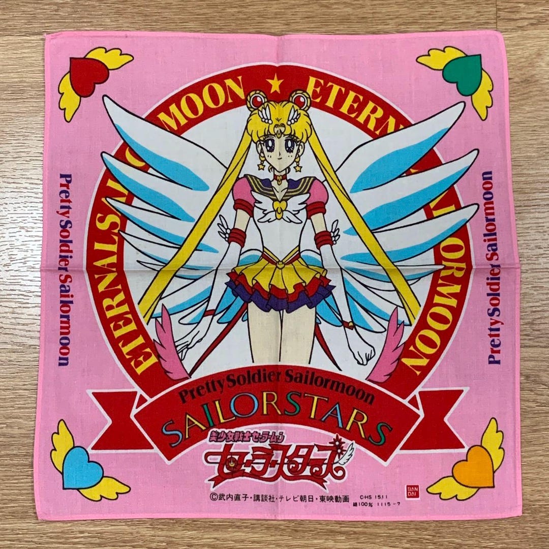 Vintage Sailor Moon Handkerchief 1401 - Etsy